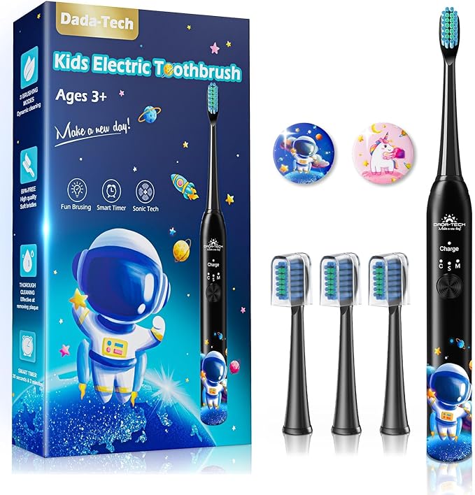 Dada-Tech Kids Electric Toothbrush Rechargeable, Soft Unicorn Tooth ...