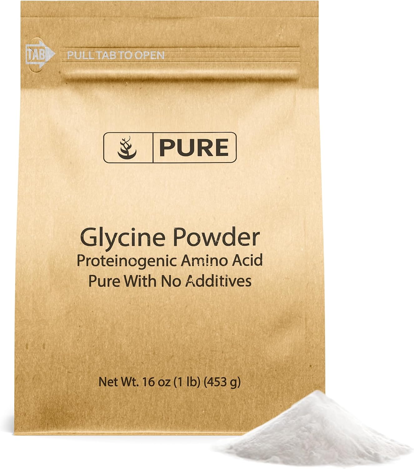 Amazon.com: PURE ORIGINAL INGREDIENTS Glycine Power, 1 lb, Non-GMO, Non ...