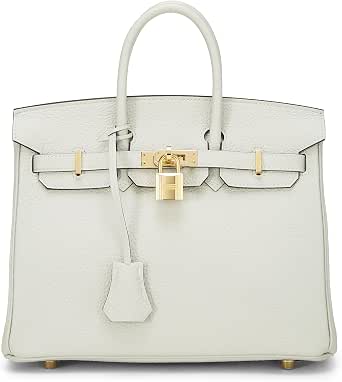 Amazon.com: Hermès, Pre-Loved Gris Neve Togo Birkin 25, Gris Neve ...