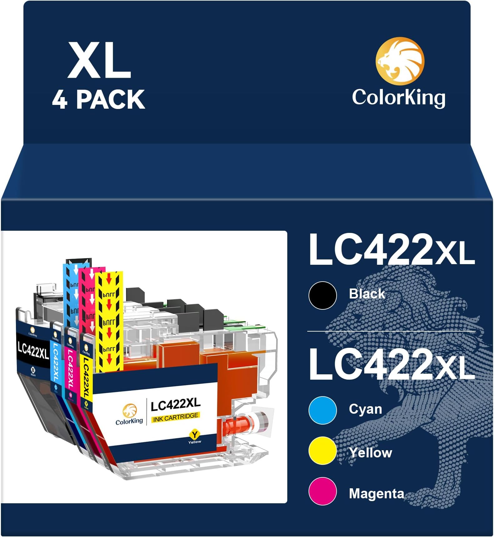HALLOLUX LC422 LC422XL Cartouche d'encre Compatible pour Brother LC422 ...