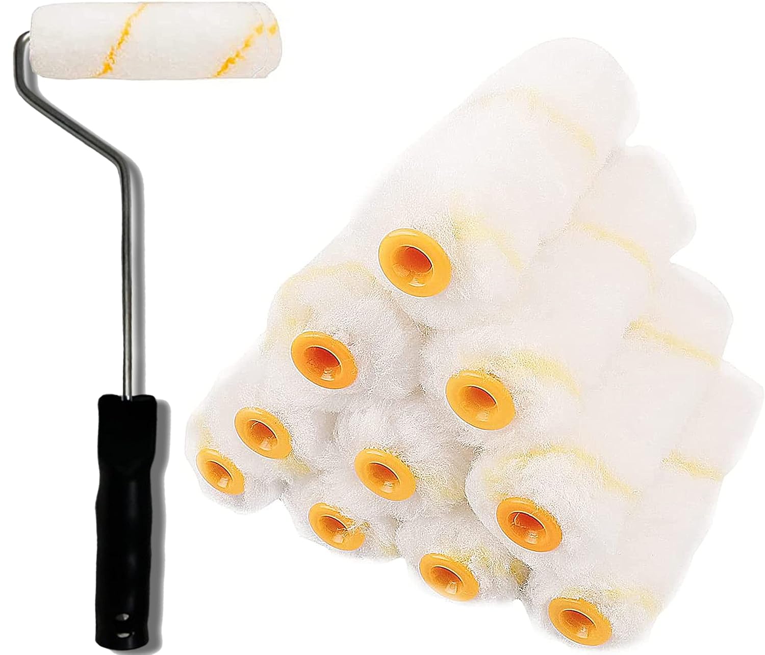 SUMAR™ Paint Roller, 4" Paint Roller with Long Handle for Painting ...