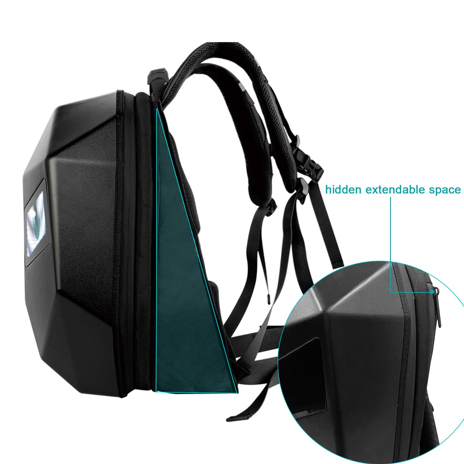 Snapklik.com : Crelander LED Motorcycle Backpack Programmable Helmet ...