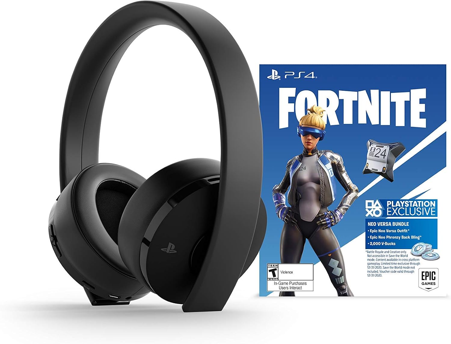 Amazon.com: PlayStation Gold Wireless Headset Fortnite - PlayStation 4 ...