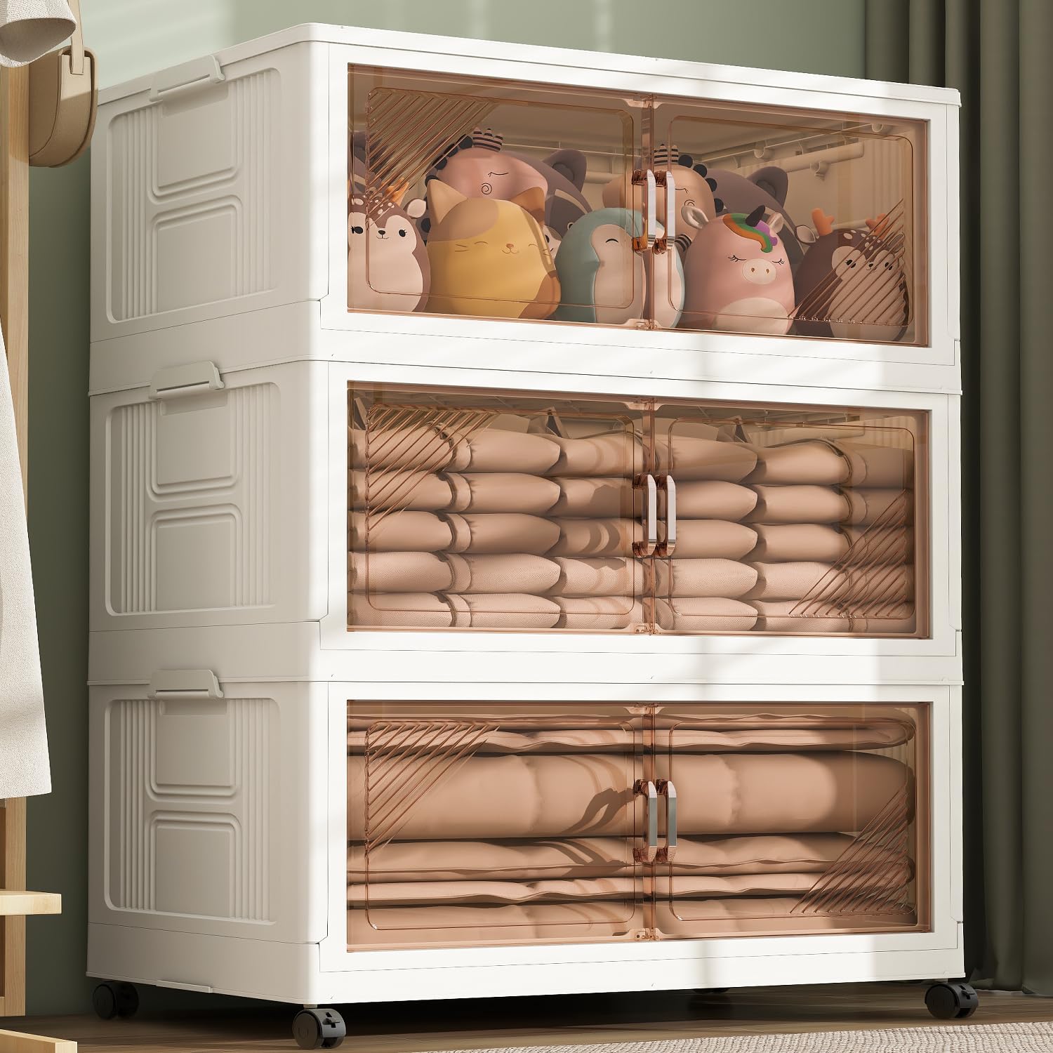 Amazon.com - Storage Bins with Lid,36 Gal Extra Large Collapsible ...