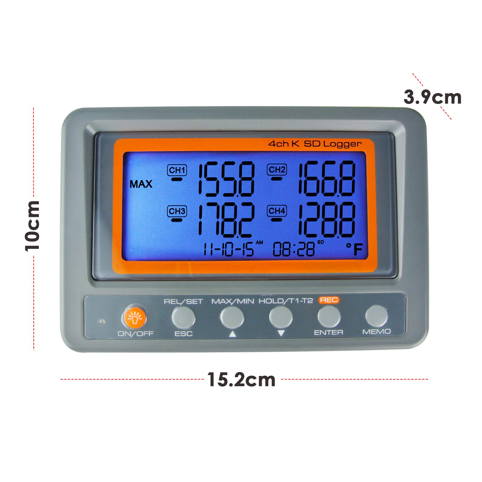 Snapklik.com : K Type Thermometer Data Logger 4 Channels Thermocouple ...