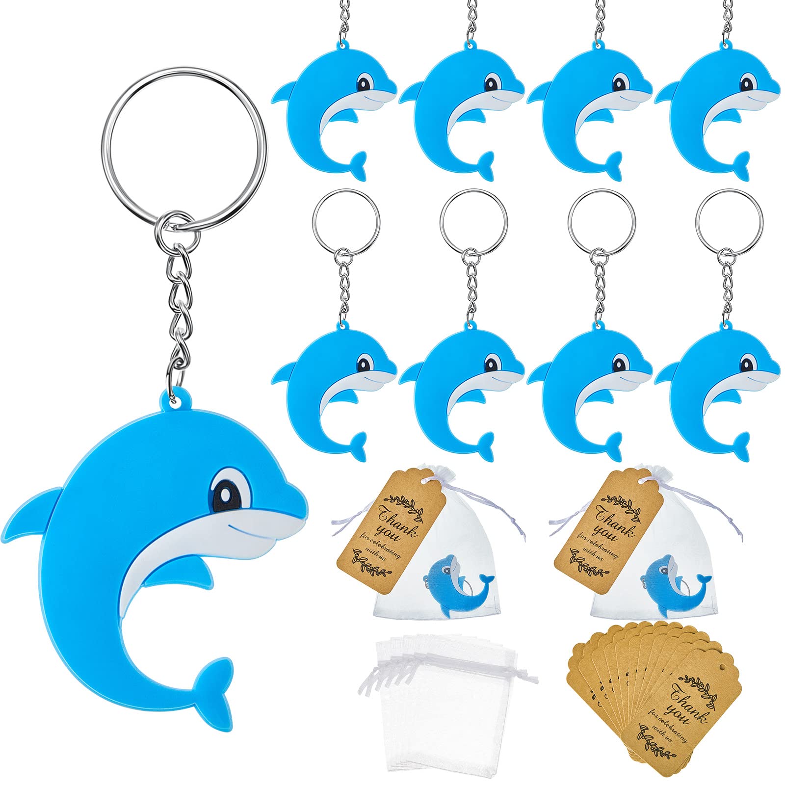 Amazon.com: 30 Sets Dolphin Party Favors Dolphin Keychains Set with 30 ...