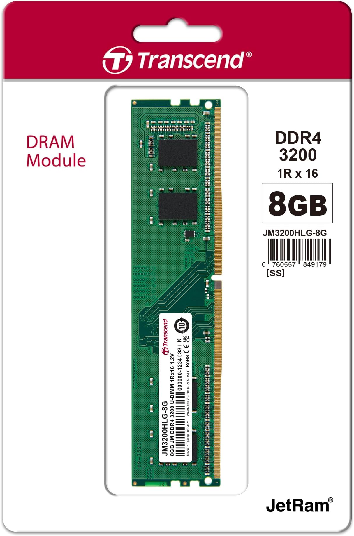 Amazon.in: Buy Transcend 8GB DDR4 3200 MHz Desktop Memory, up to 25.6GB ...