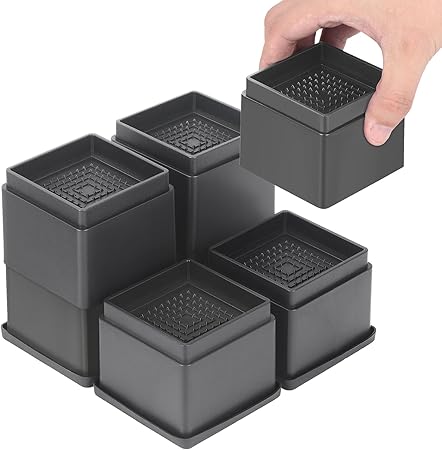 Coptiner Set of 8 Adjustable Stackable Furniture Risers - 5cm, 10cm ...