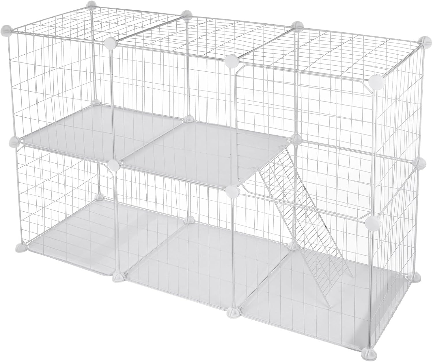 2-Tier Cat Cage, Spacious Stainless Steel Kitten Bahrain | Ubuy