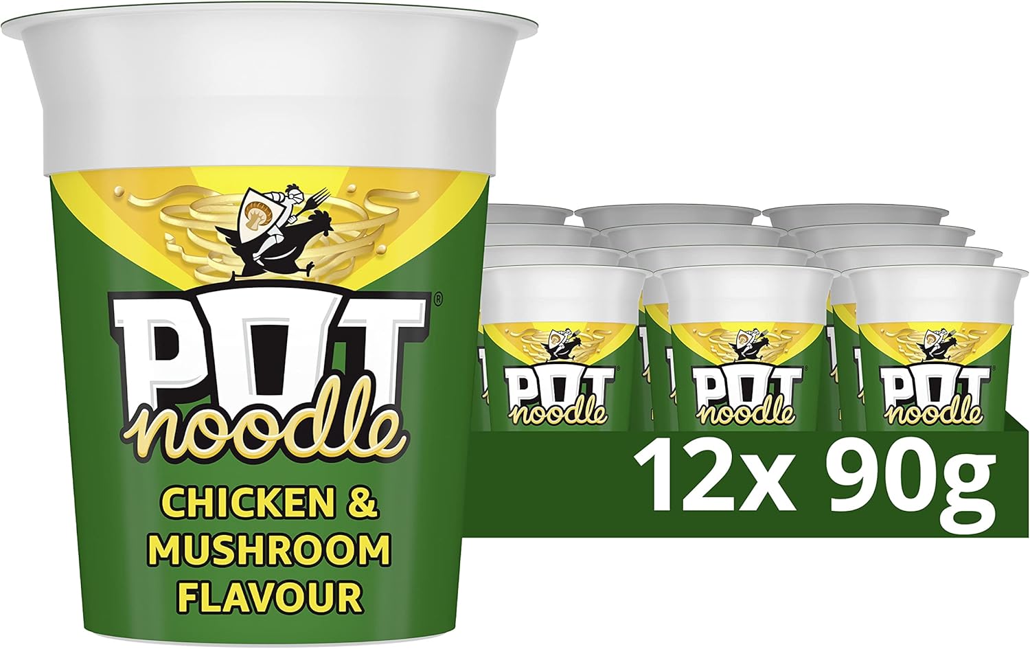 Pot Noodle Chicken & Mushroom Standard Pot pack of 12 instant ...