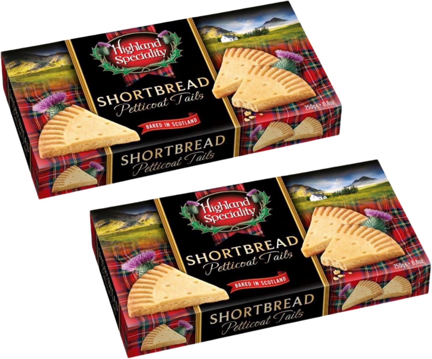 2 x Highland Speciality Shortbread Petticoat Tails 250g - Luxury ...