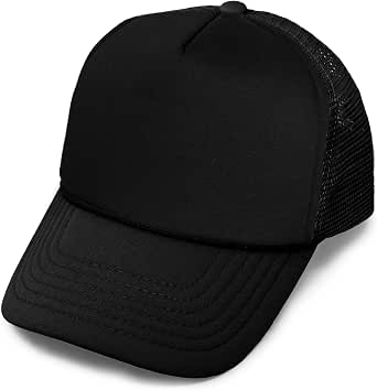 DALIX Kids Trucker Cap Mesh Hat Childrens Baseball Cap Black at Amazon ...