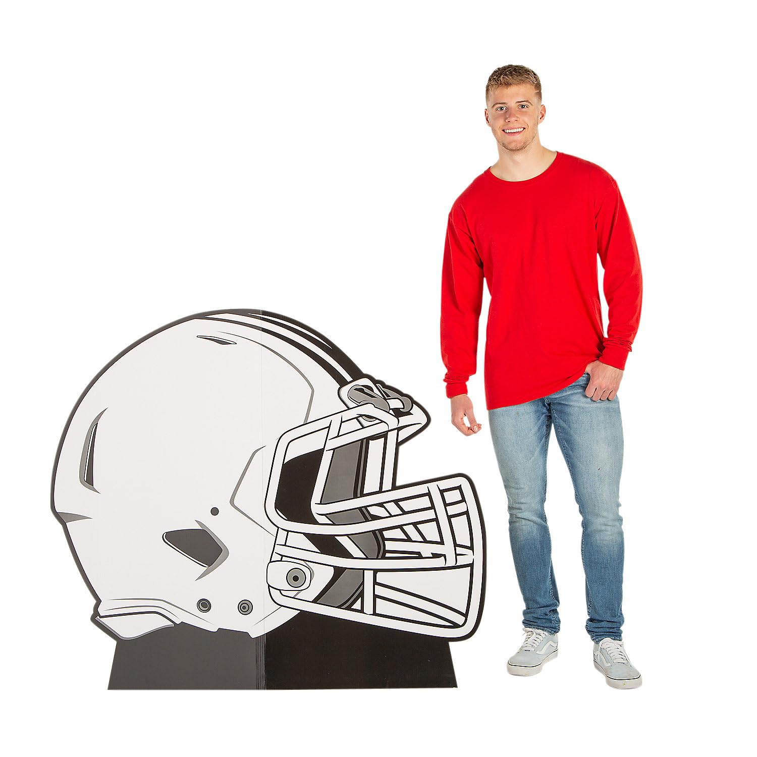 Amazon.com: Fun Express 44" Football Helmet Cardboard Cutout Stand-Up ...