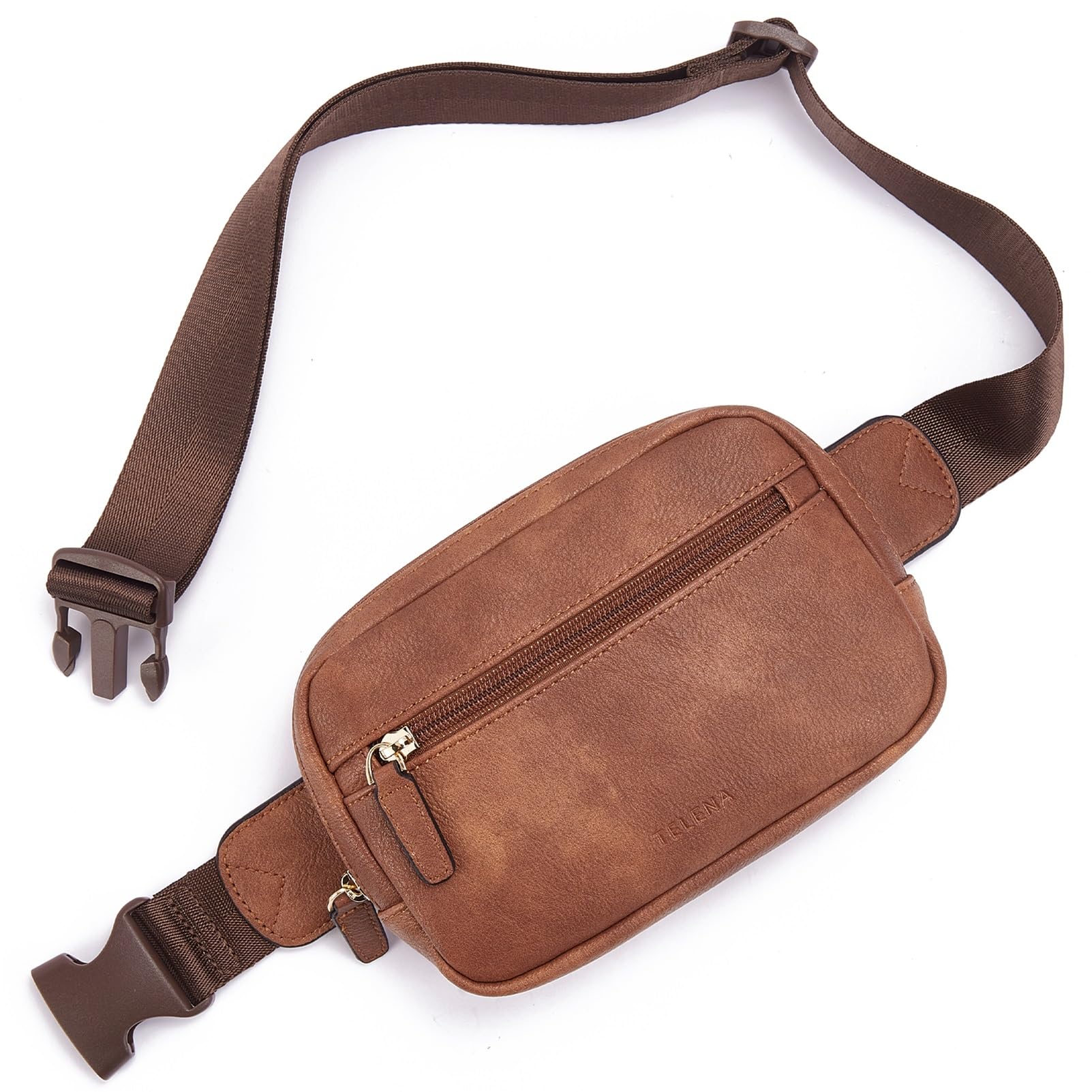Amazon.com | Telena Sling Bag with Belt Bag Brown | Waist Packs