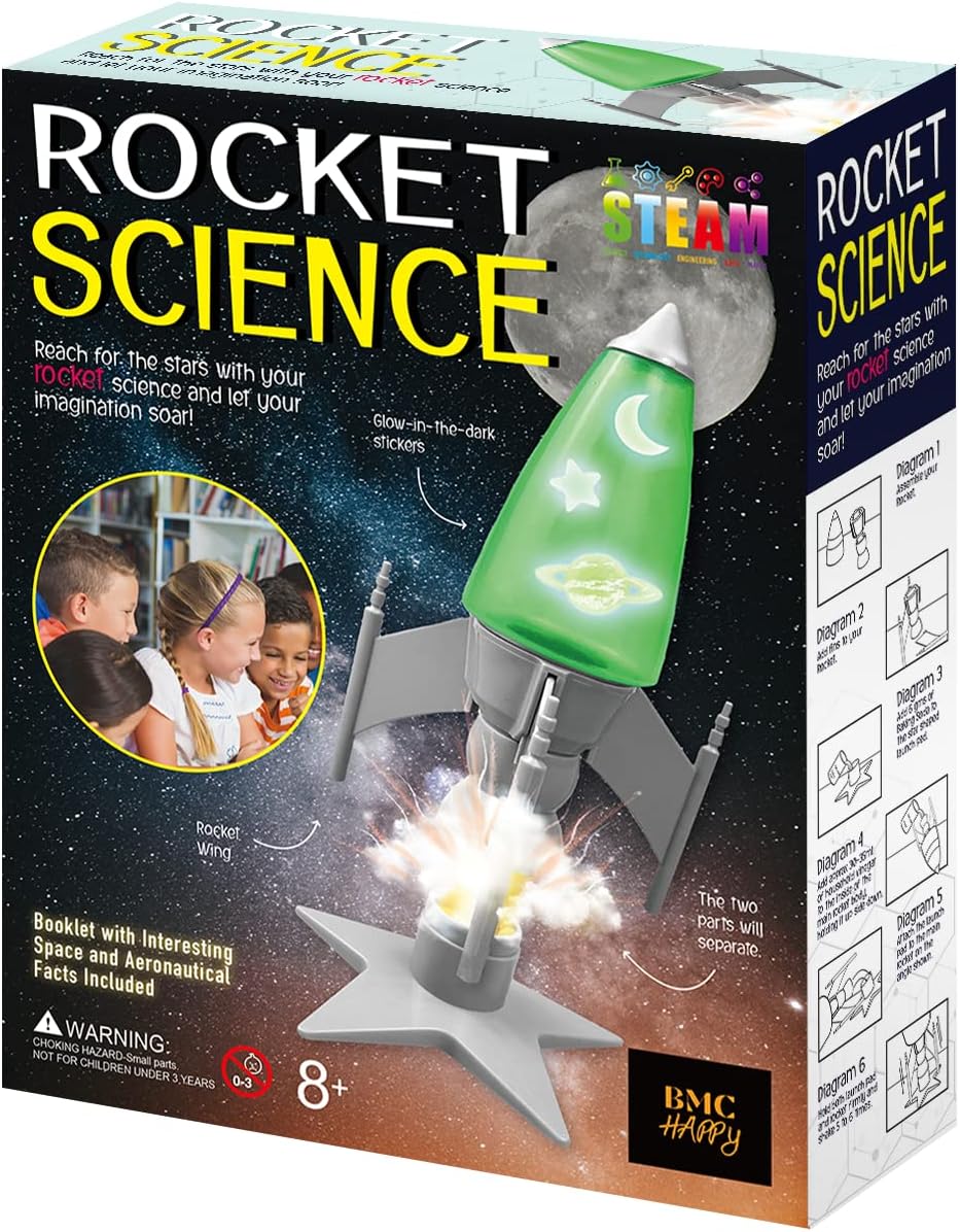 BMCHappy Toy Rocket, Space Science, Experiment Science Kit for Kids Age ...