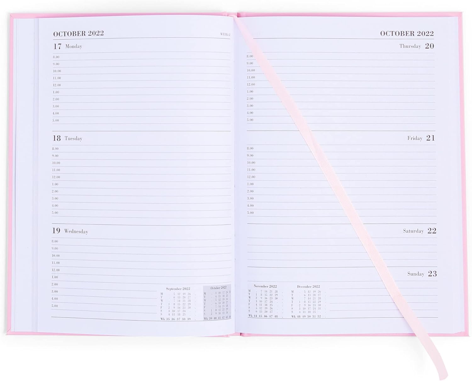 A5 Pink Academic Diary 2022-2023 Day A Page Mid Year Planner with ...