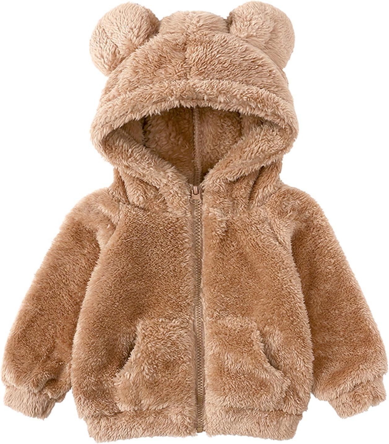 Amazon.com: Unisex Babies Hoodies Jackets,Baby Boy Girl Warm Fleece Winter Coats Zip Up Hooded ...