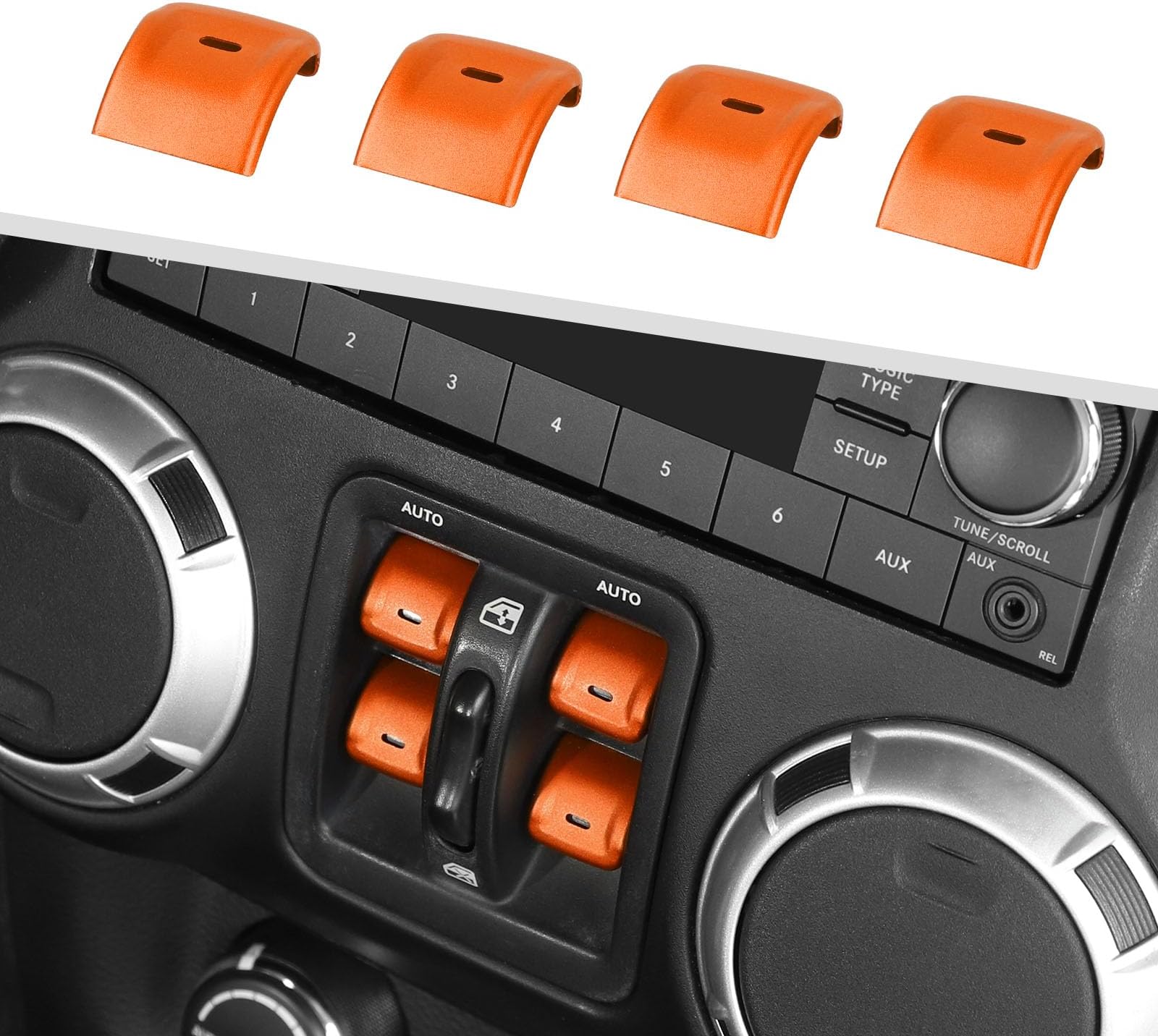 Amazon.com: Jimen for JK Window Button Covers, 4PCS Center Console Window Switch Cover Interior ...