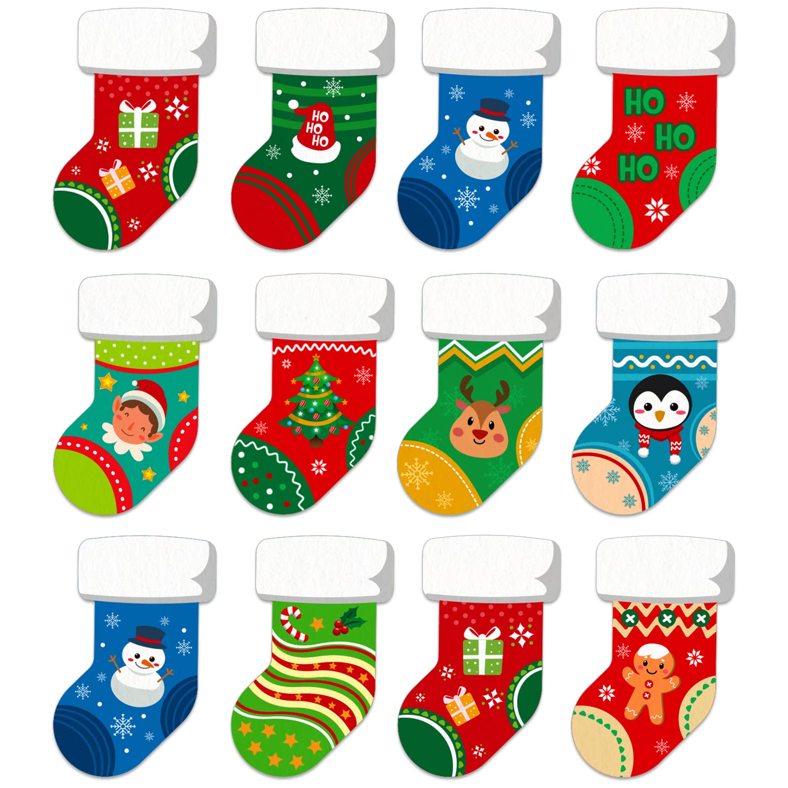 Amazon.com: SICOHOME Christmas Cut-Outs for Classroom 4"x6" Assorted ...