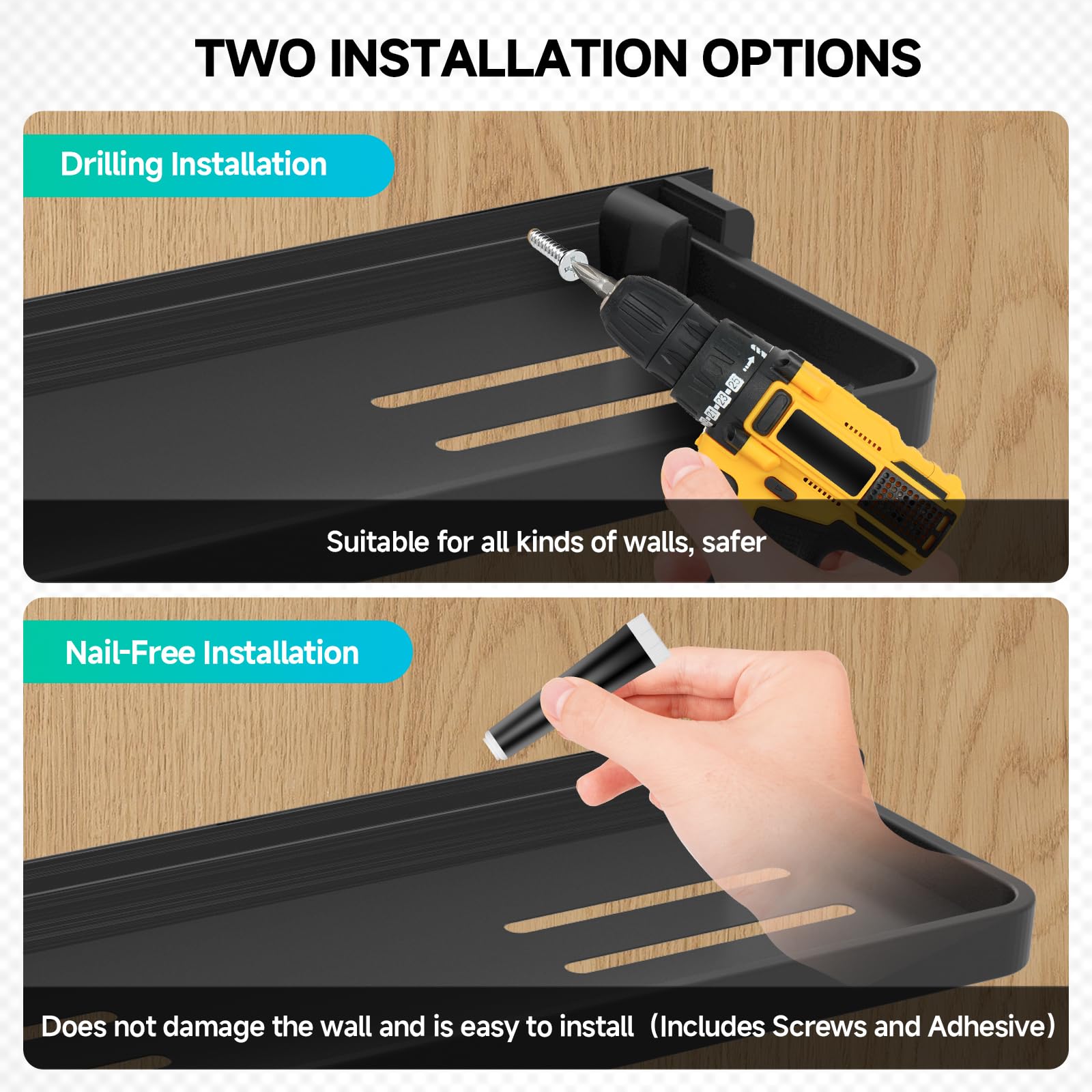 Snapklik.com : ESUDNT RV Shelves Aluminum RV Shelf, 90 Foldable Wall ...