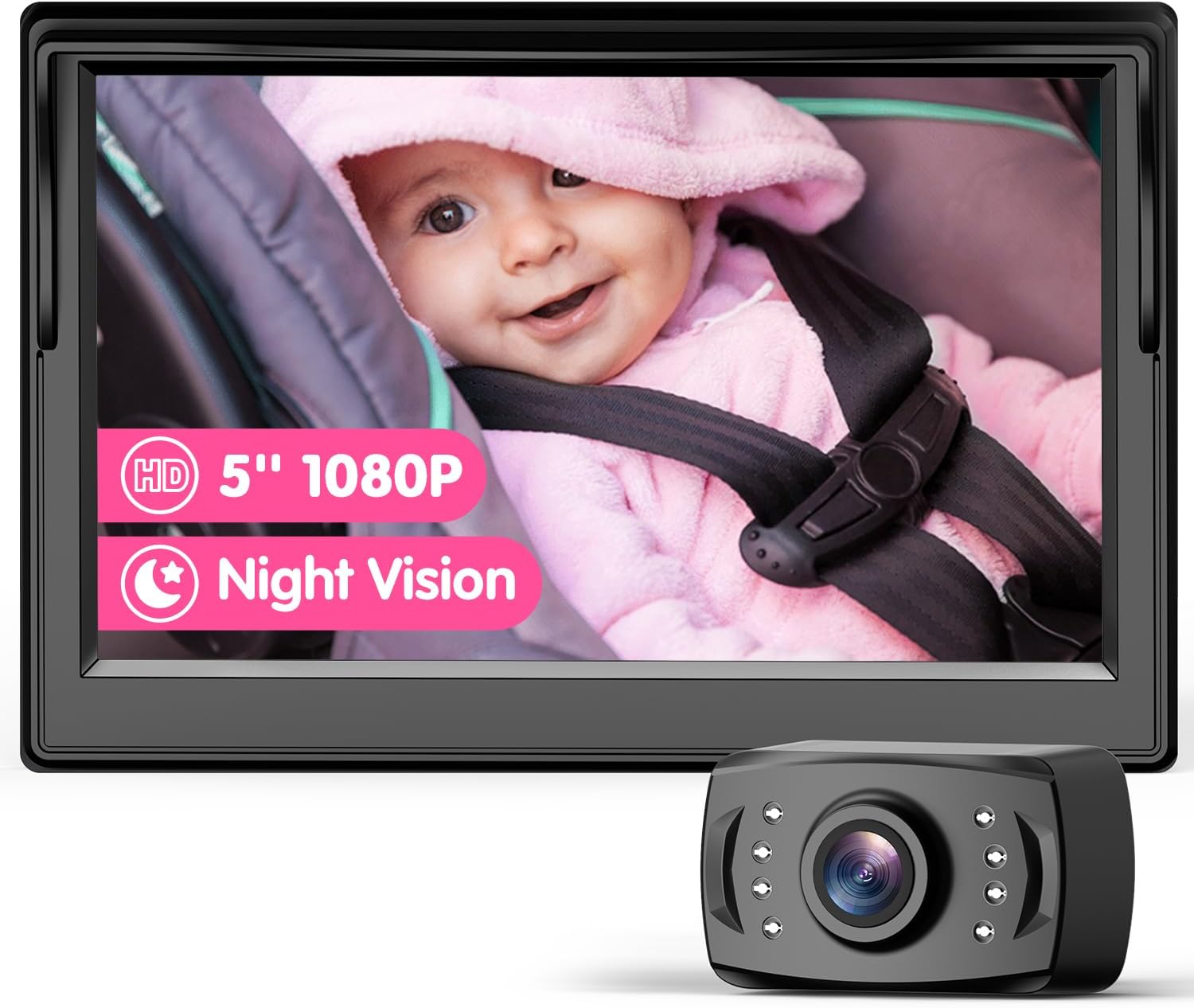 Amazon.com: Itomoro Baby Car Camera with 5''HD Display, Car Camera for ...