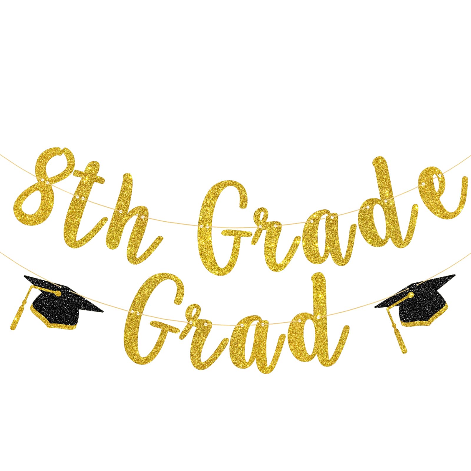 Amazon.com: 8th Grade Grad Banner Congrats 8th Grade Graduation ...