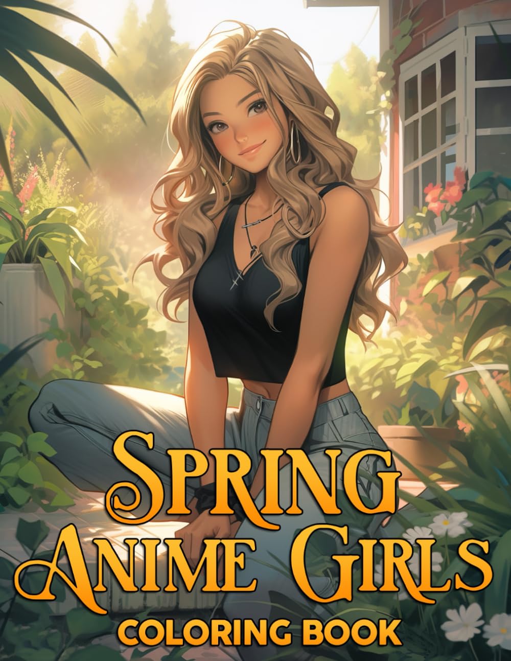 Amazon.com: Spring Anime Girls Coloring Book: Engage in Springtime ...