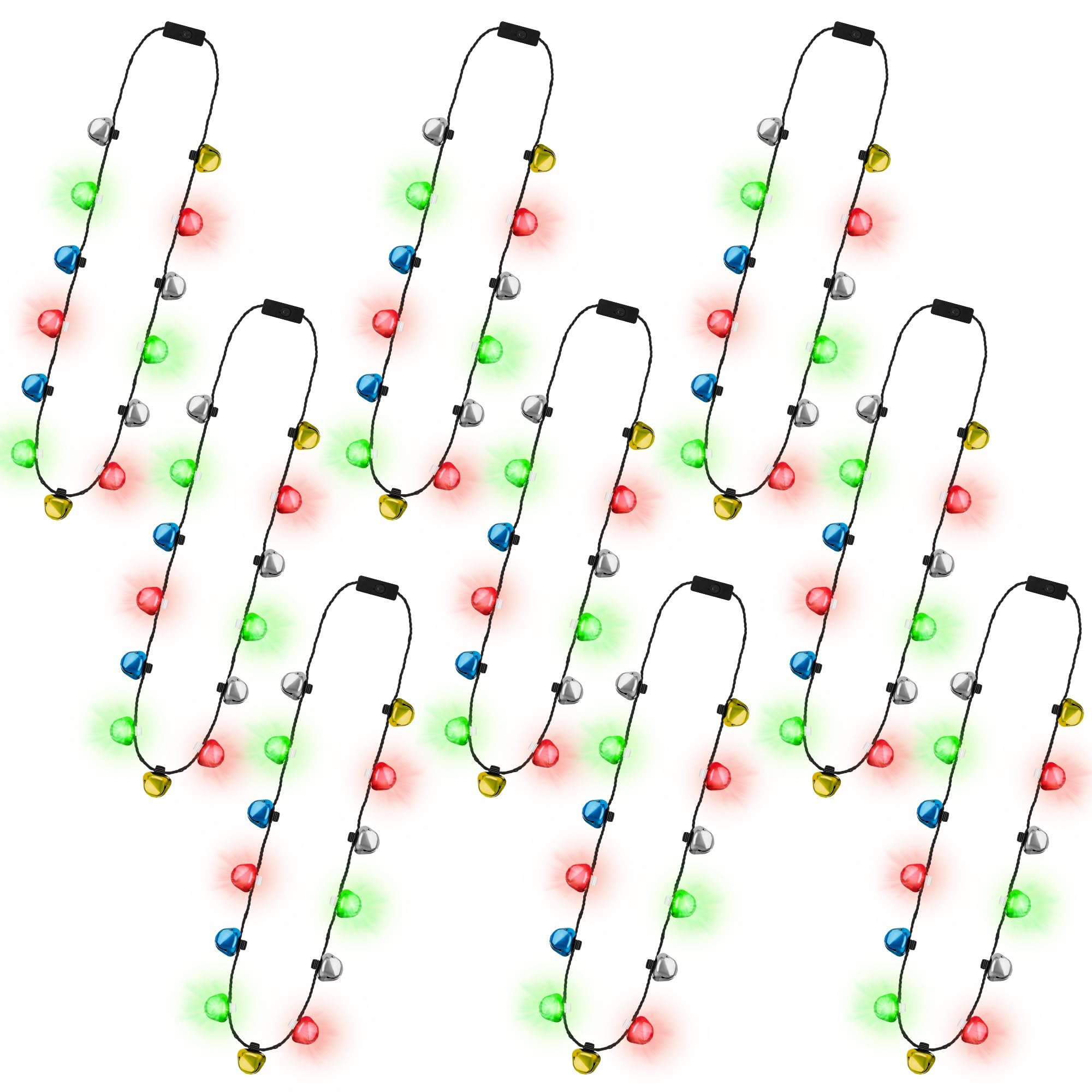 Amazon.com: Light up Christmas Necklace, 9pcs Christmas Light Necklace ...