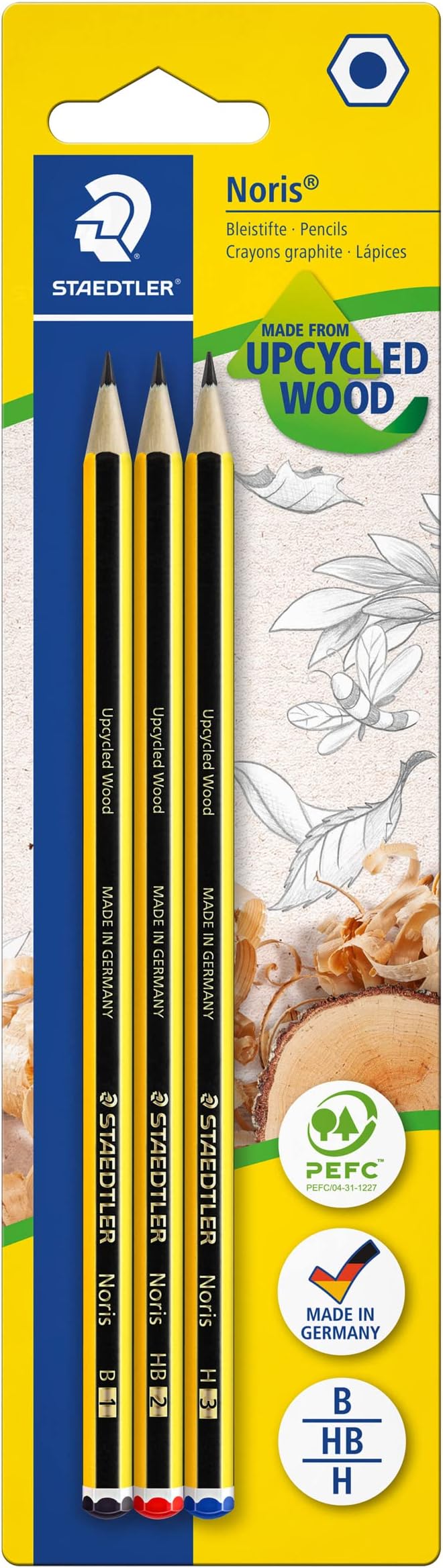 Staedtler 120 Noris Pencil-Assorted-B-HB BK3D S, H, 3 Pack in Blister ...