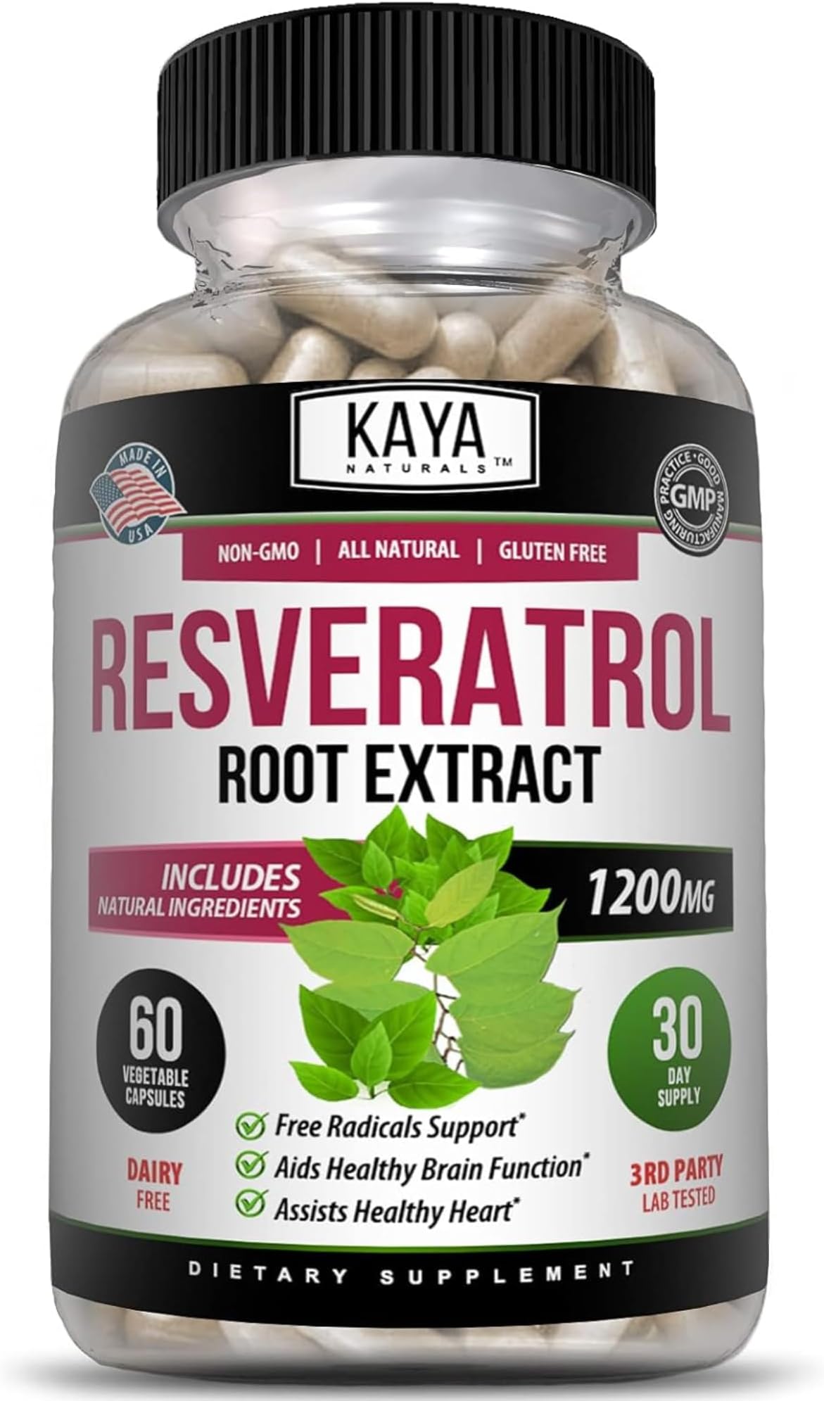 Amazon.com: Kaya Naturals - Resveratrol Capsules - Anti Aging ...