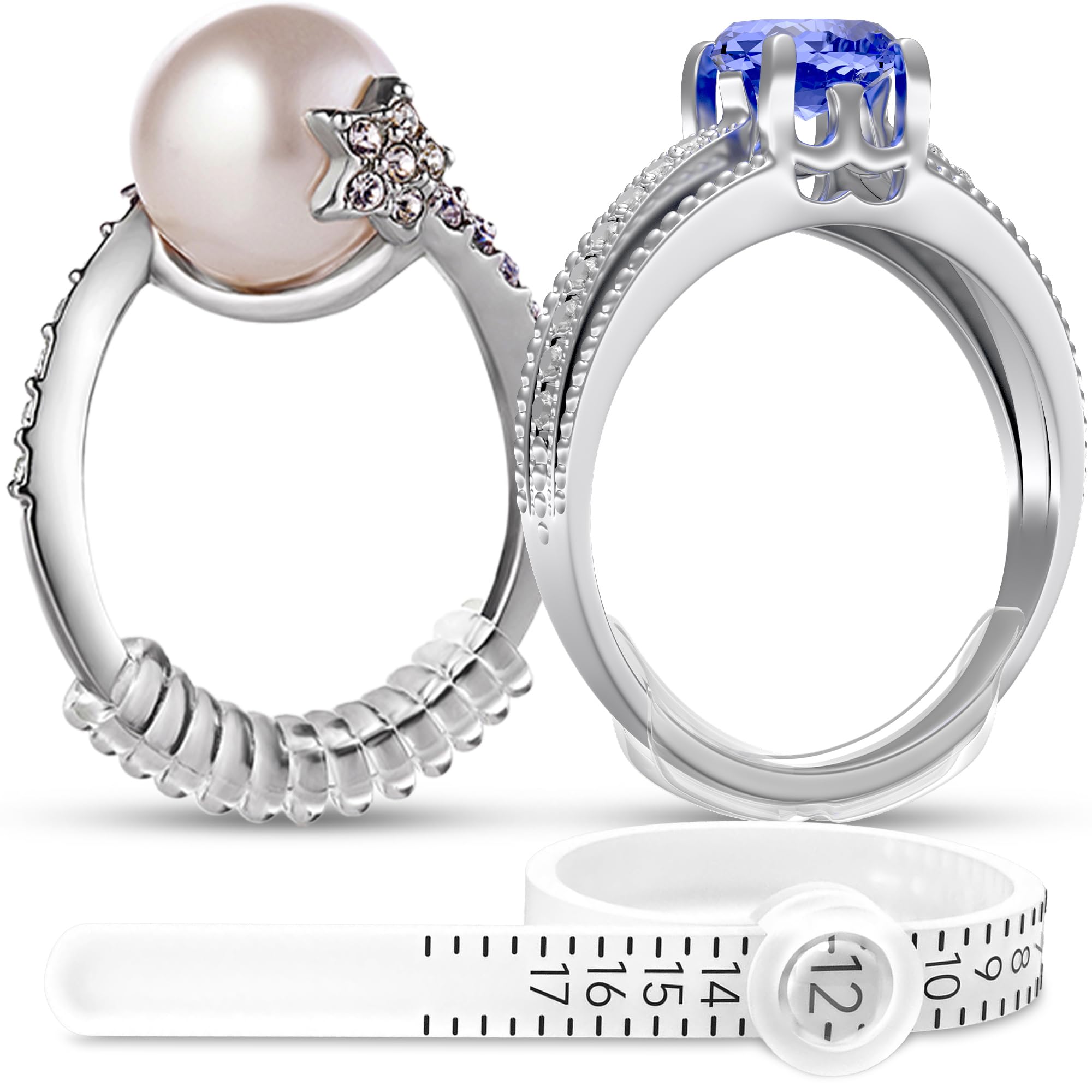 Amazon.com: Ring Sizers for Loose Rings - 8 Easy-Clip Ring Adjusters ...