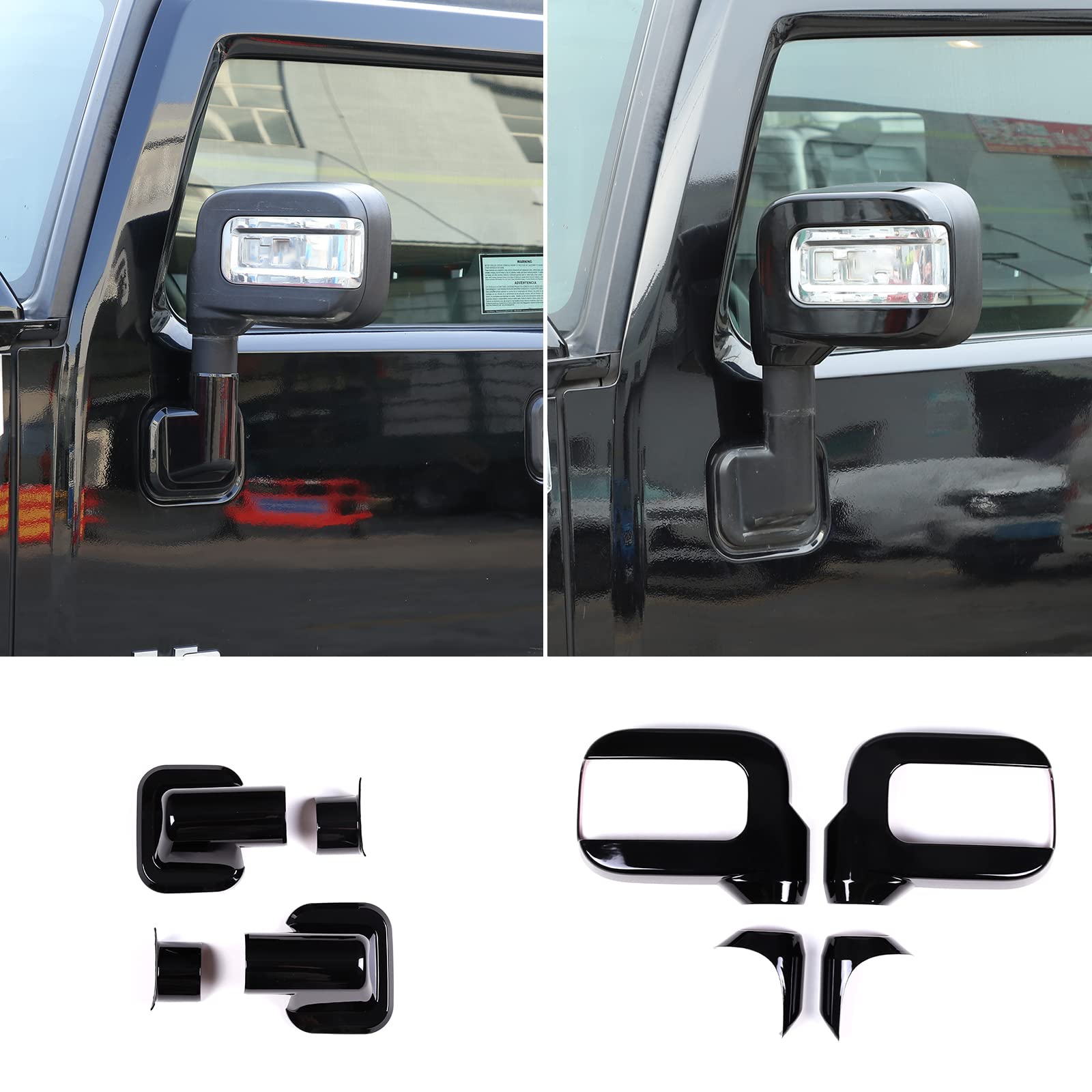 Amazon.com: ABS Silver Rearview Mirror Cover Side Mirror Protector ...