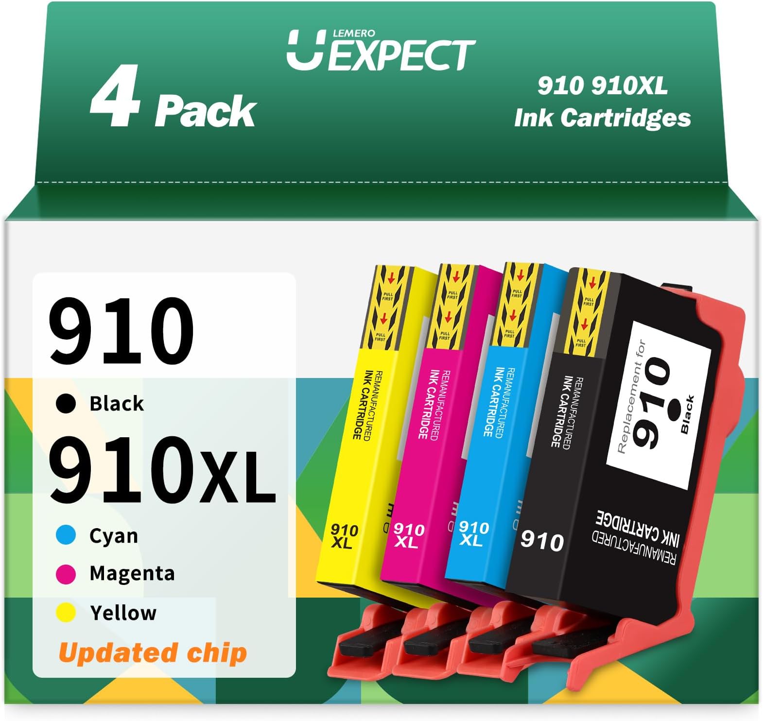Amazon.com: LEMERO UEXPECT 910 XL 910XL Ink Remanufactured Ink ...