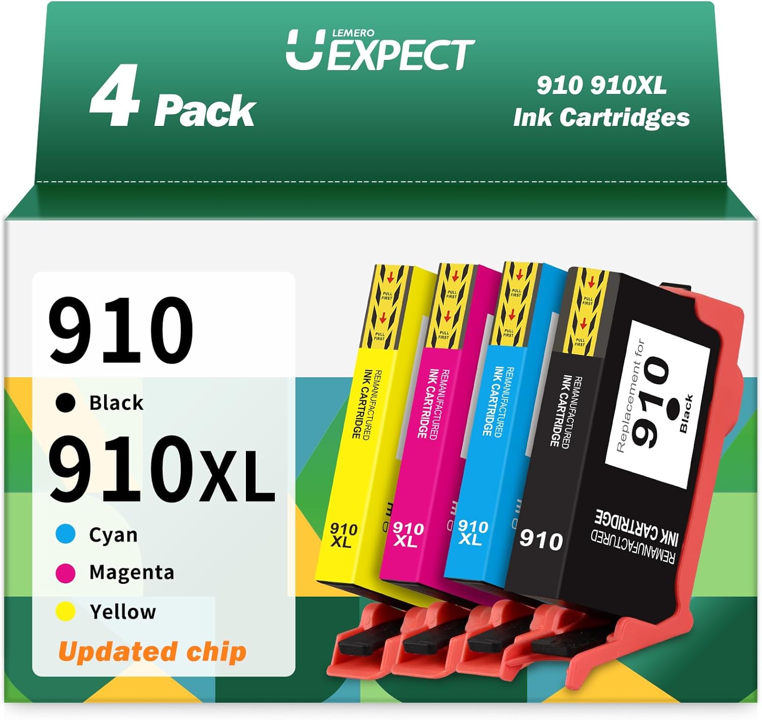 Amazon.com: LEMERO UEXPECT 910 XL 910XL Ink Remanufactured Ink ...
