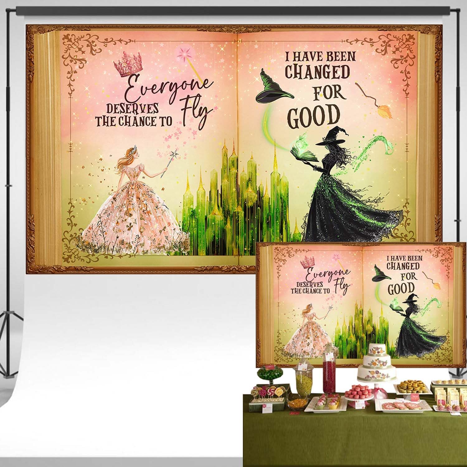 Amazon.com : Witch Wizard Fairytale Open Book Backdrop Vintage Style ...