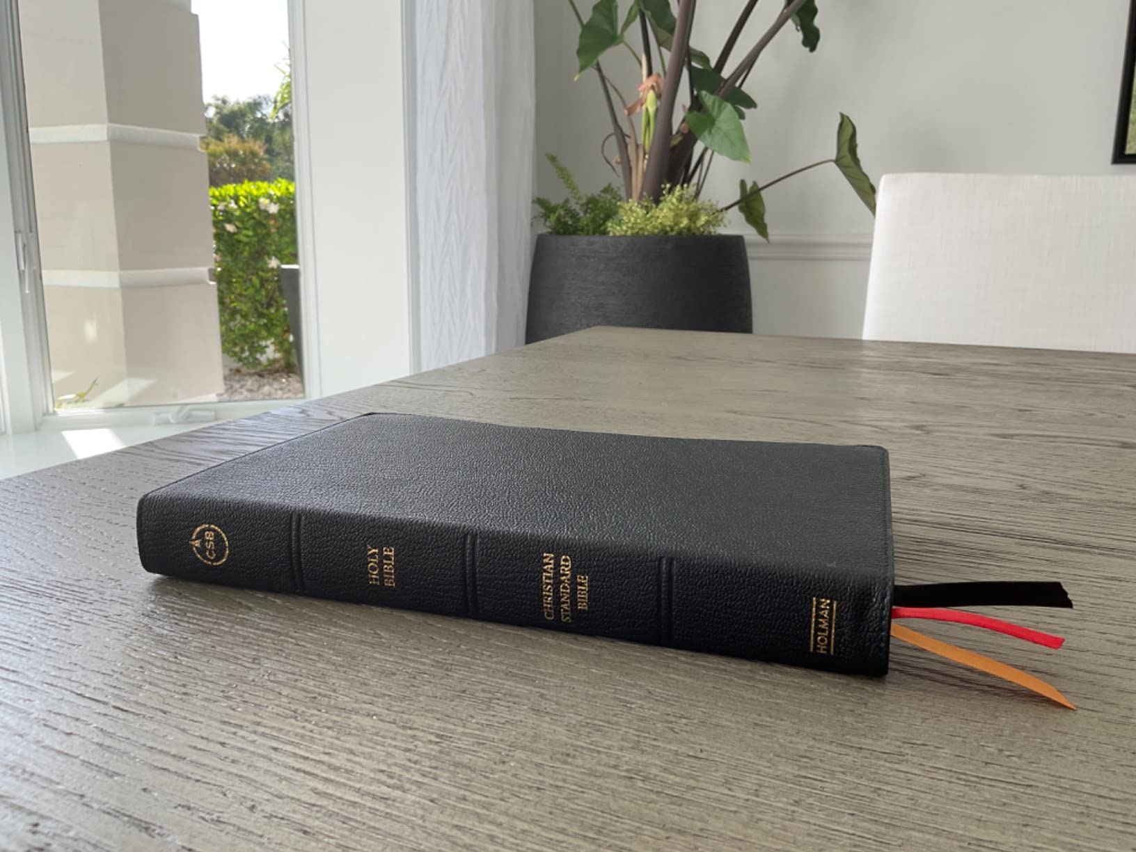 CSB Large Print Thinline Bible, Holman Handcrafted Collection, Black ...
