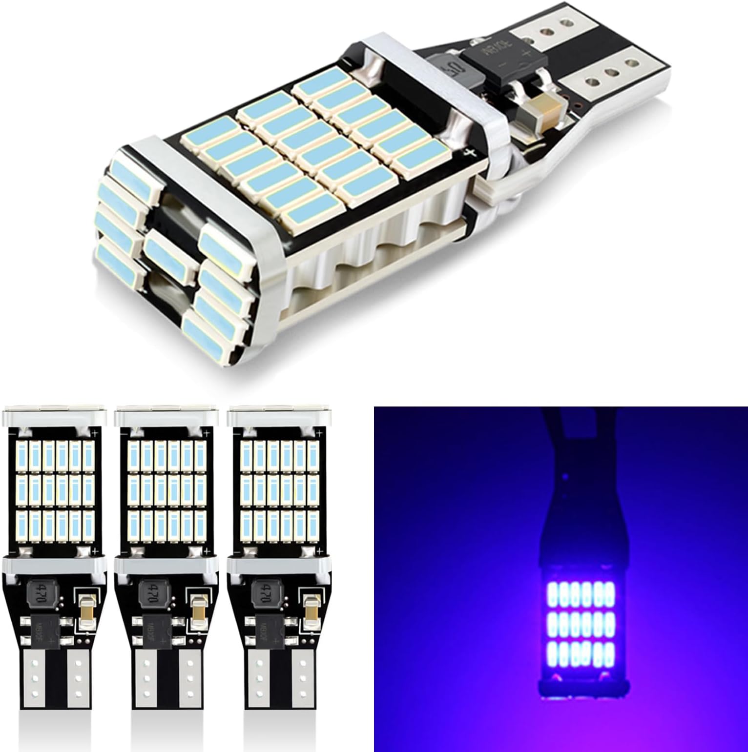 Amazon.com: cerfioo 4 PCS LED Reverse Light Bulb, 360 Degree Lighting ...