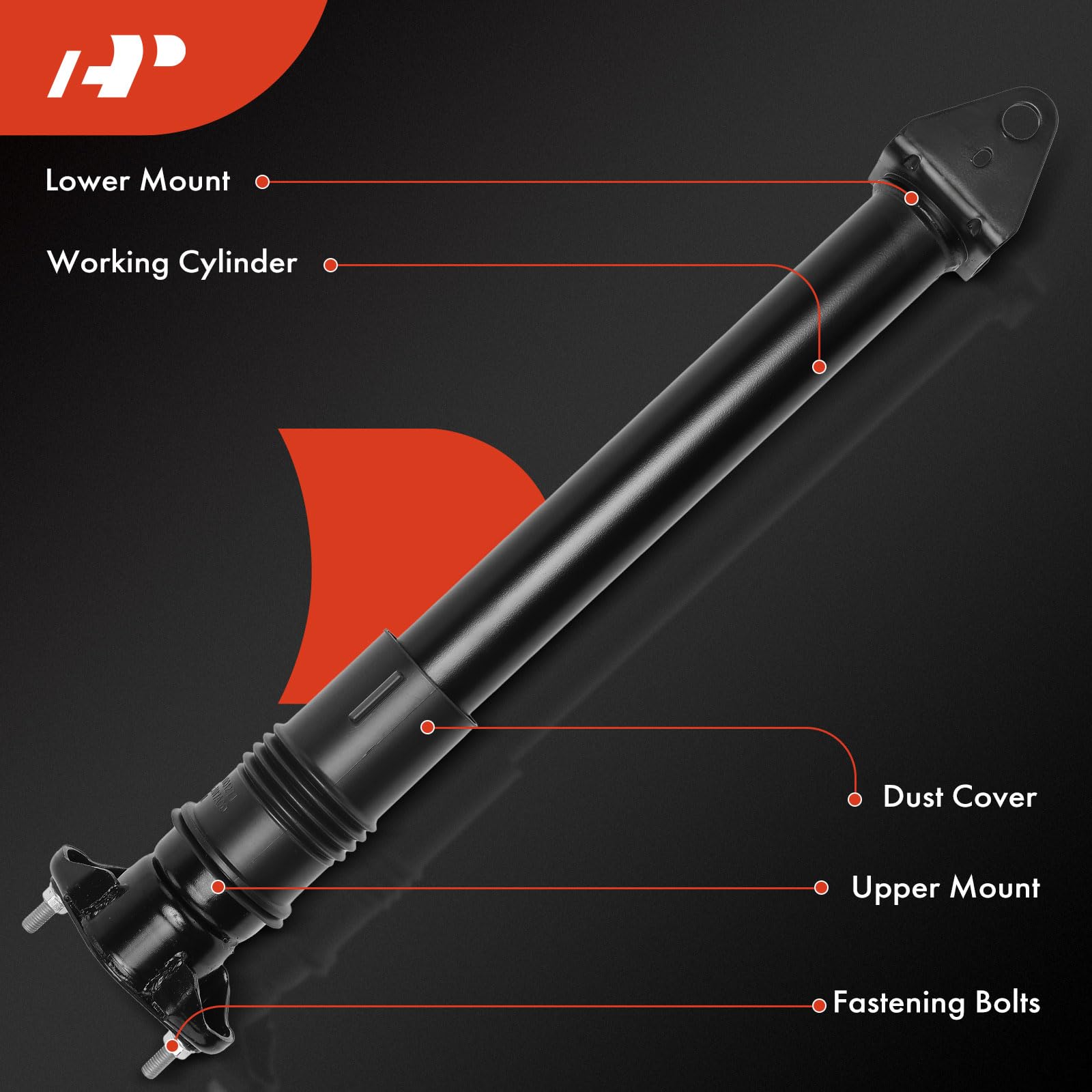 A-Premium 2Pcs Rear Air Suspension Strut Shock Absorber Compatible with ...