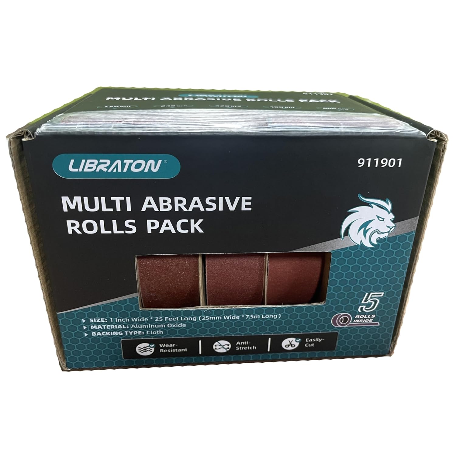 Libraton Emery Cloth Roll Set, Abrasive Sandpaper Rolls, Boxed Multi-Roll Assorted Abrasive ...