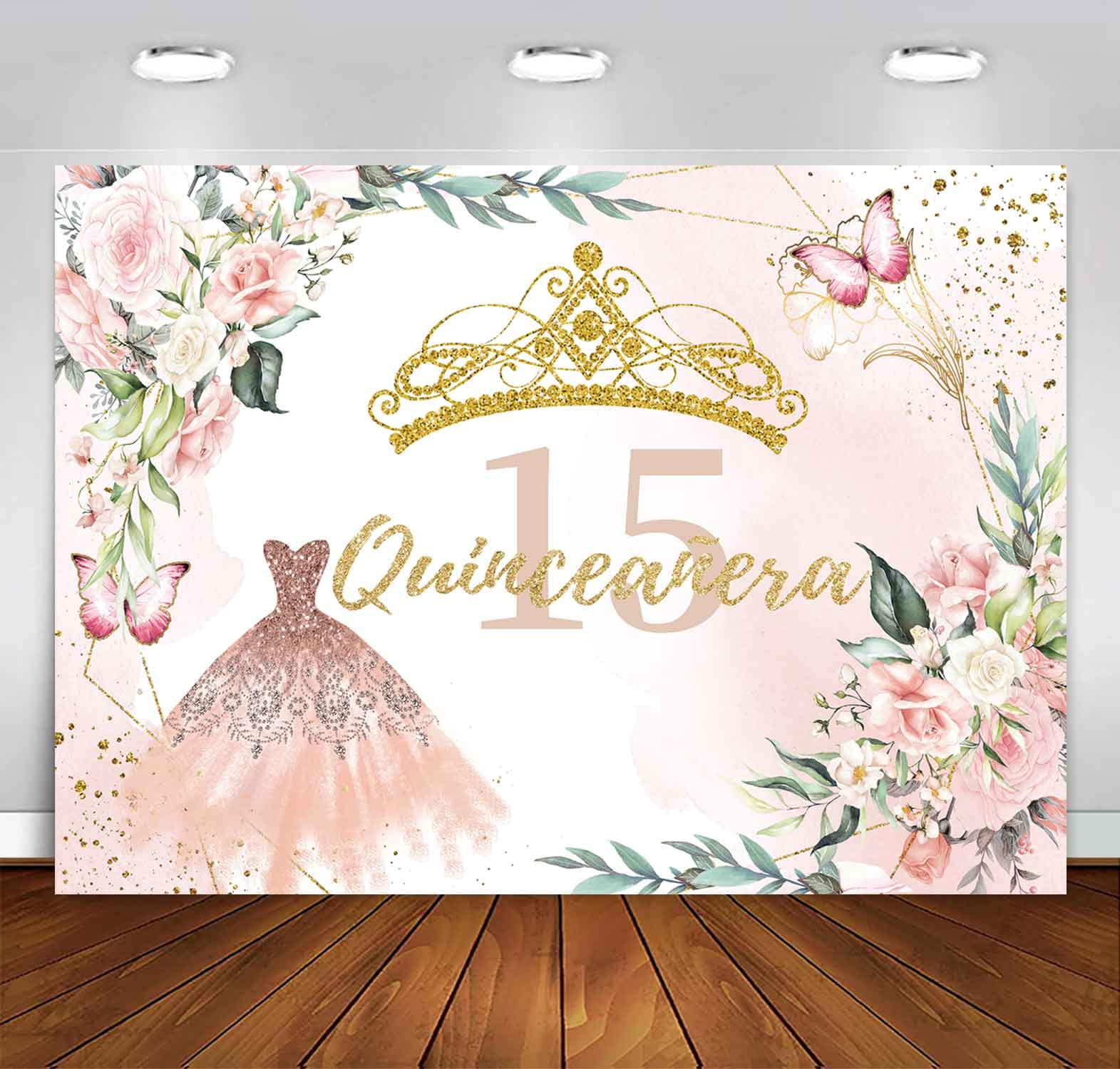 Sensfun Quinceanera 15th Birthday Backdrop For Girl Mis Quince Anos ...