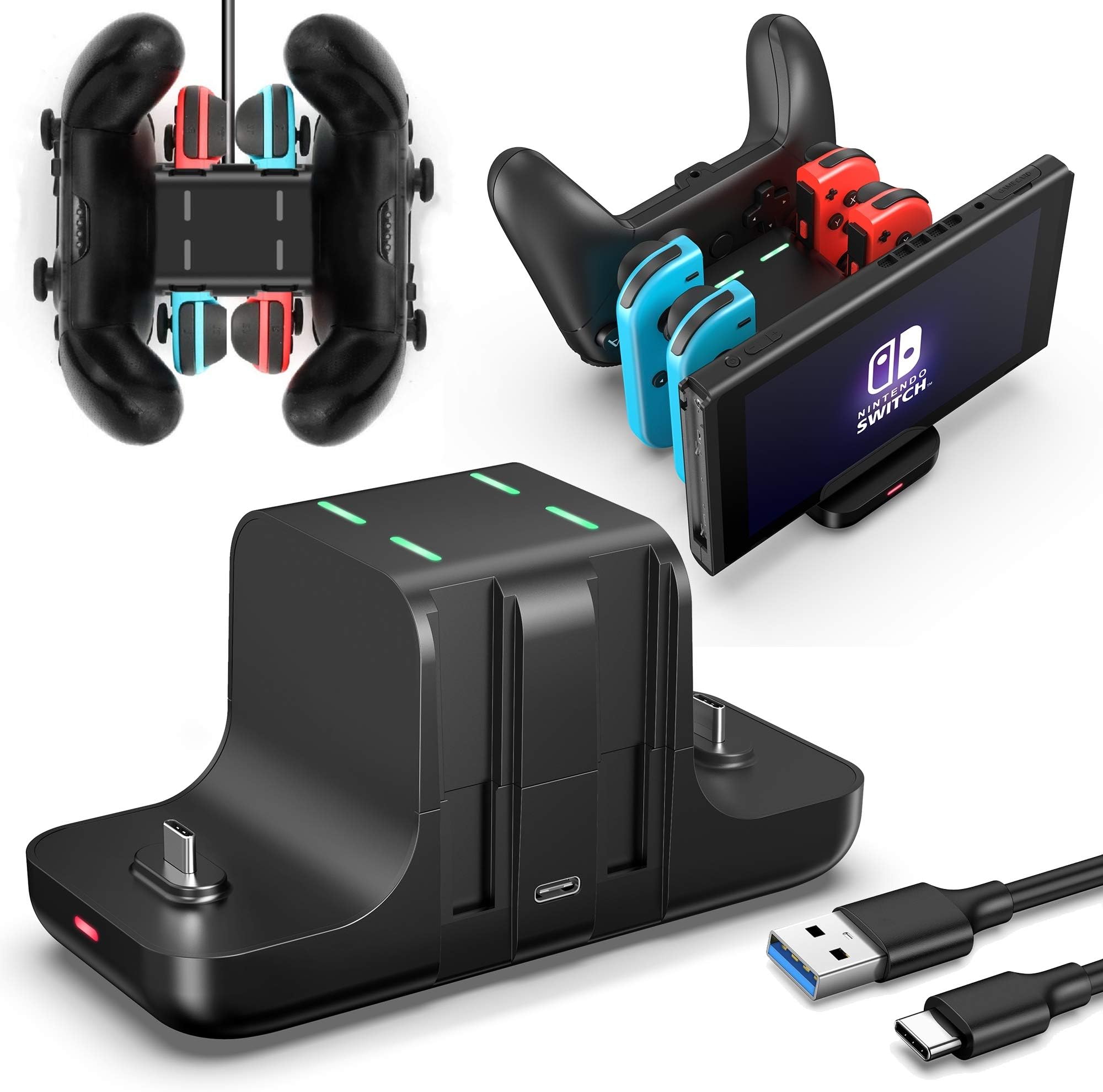 Upgraded Controller Charger Dock Station for Nintendo Switch Pro ...