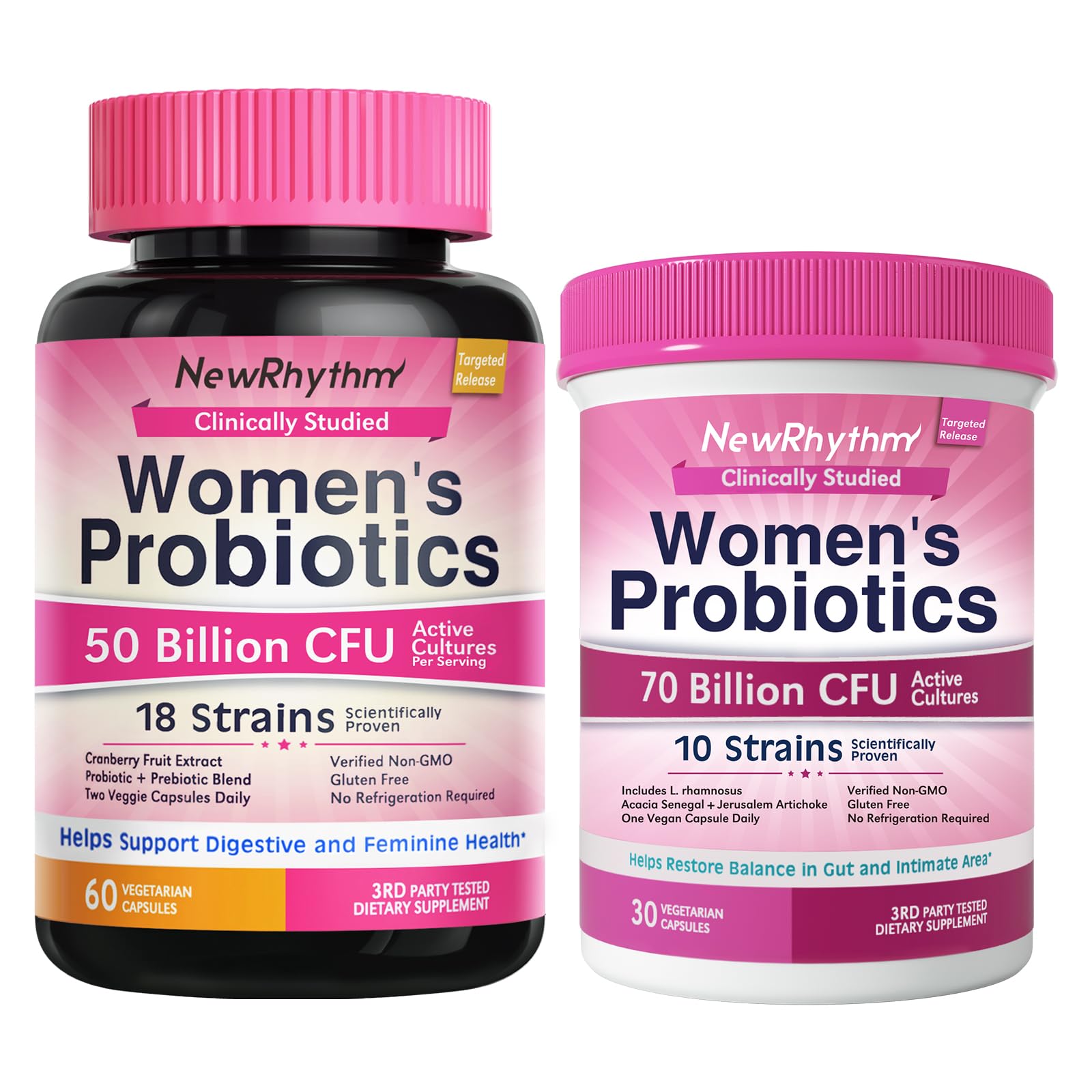 Amazon.com: NewRhythm Women’s Probiotics Bundle, Women's Probiotics 50 ...