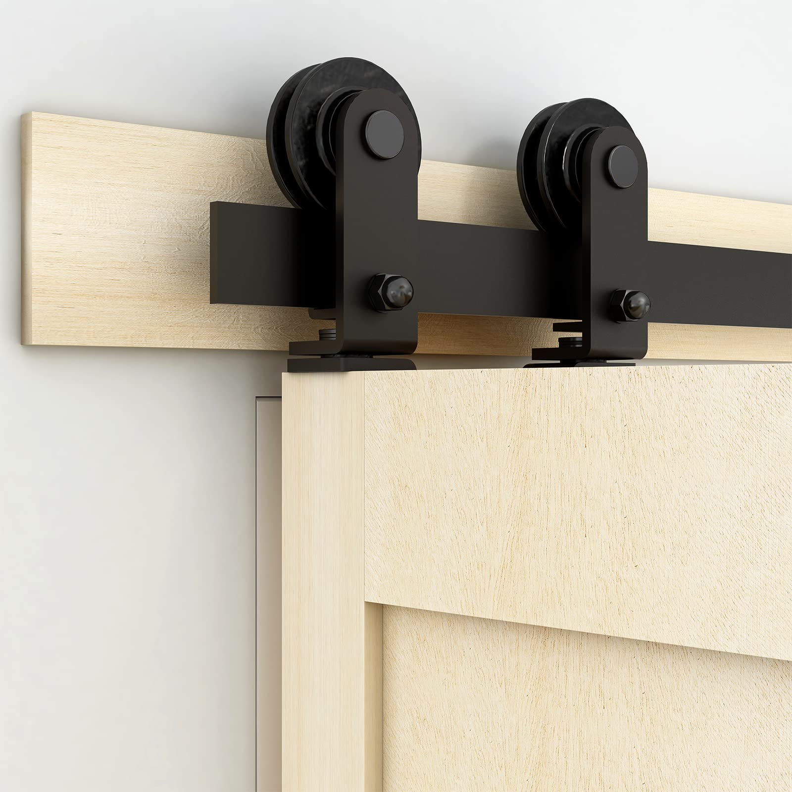 Brushed Nickel Barn Door Hardware 76 Inch Brushed Nickel Bifold Barn ...
