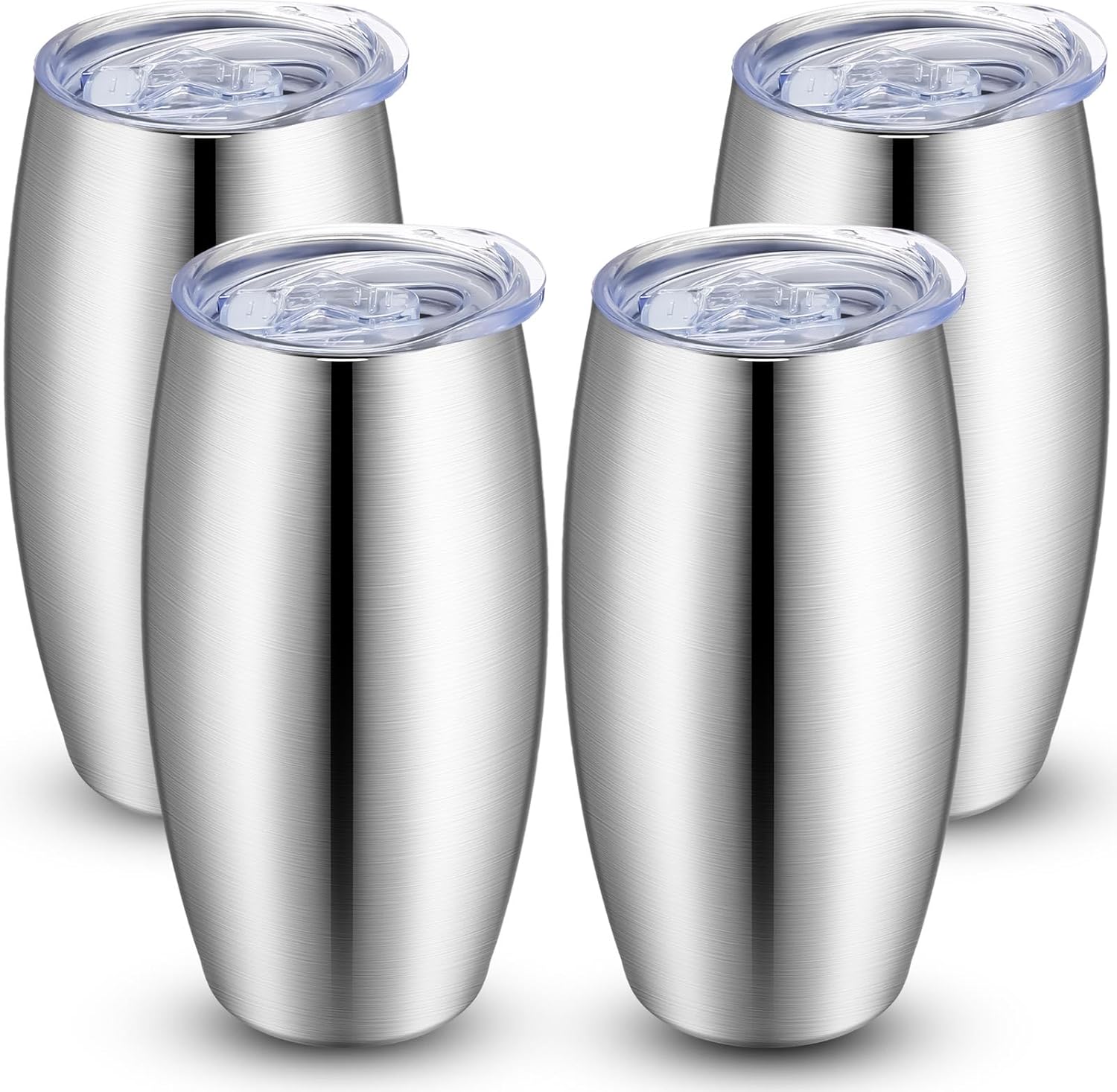 Amazon.com | Mifoci 4 Pcs Vacuum Double Wall Insulated Pint Glass with ...