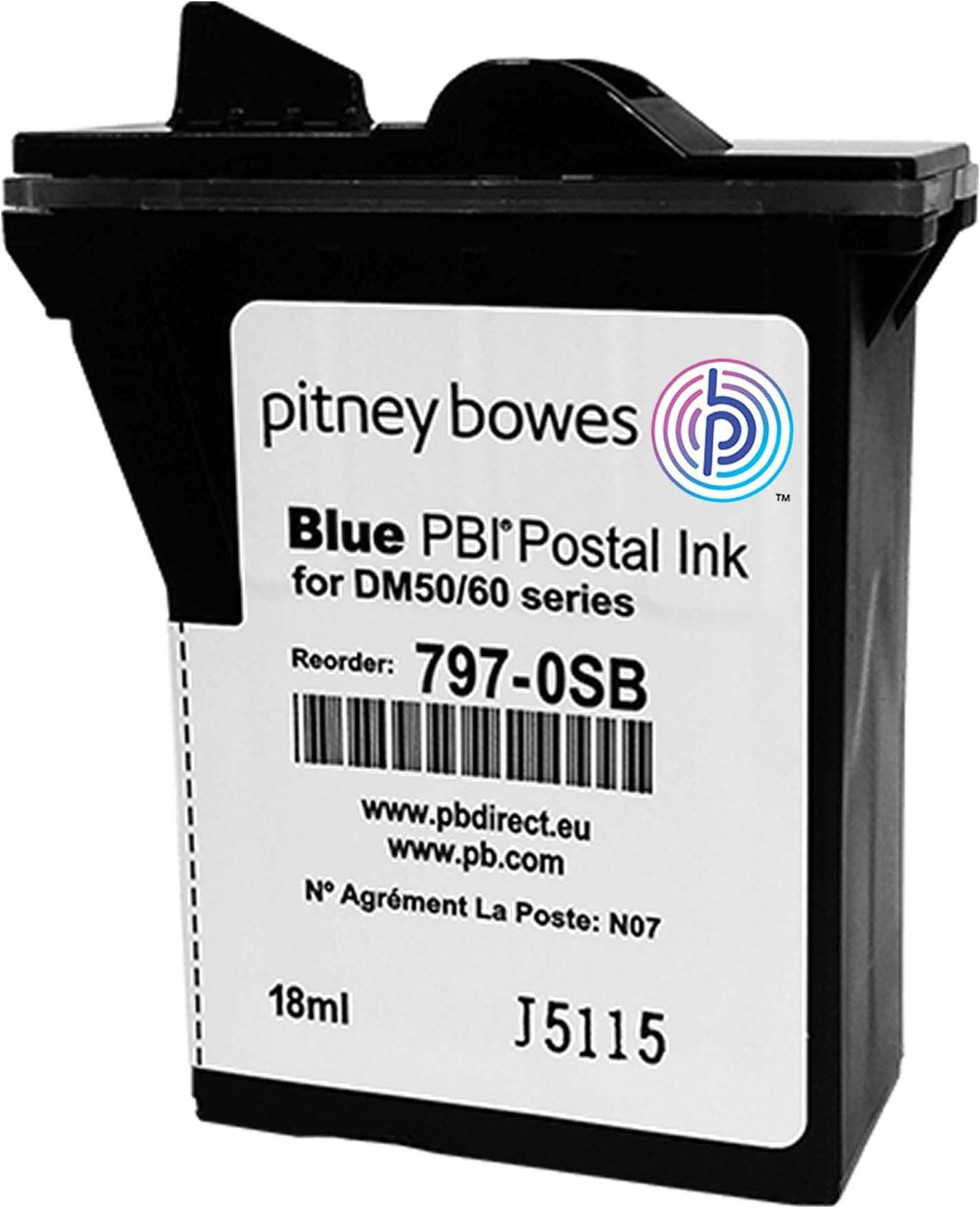Pitney Bowes Genuine Original DM60 K721 K222 Smart Blue Franking Ink ...