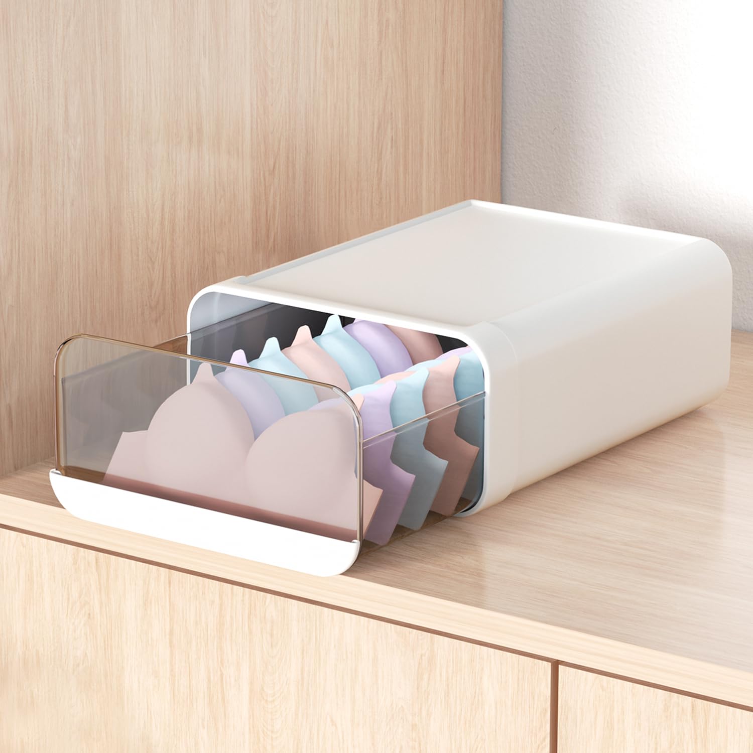 Amazon.com: Miaocona Underwear Organizer Drawer, 1 Cell Plastic Sock ...