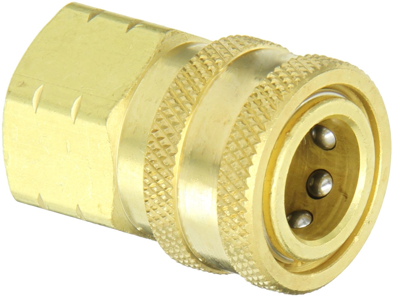 Eaton Hansen 3S21BS Brass Straight Through Ball Lock Hydraulic Fitting ...