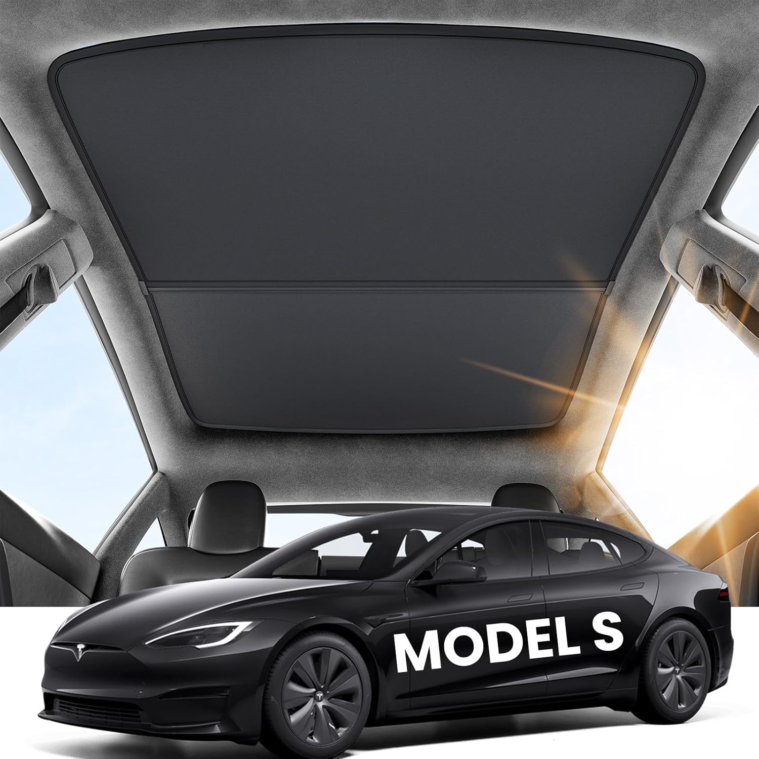 Amazon.com: REEVAA 2025 Upgrade Tesla Model S Sunshade Roof [No-Sagging ...