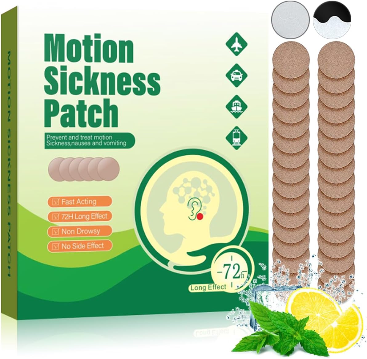 Amazon.com: BONIORRI Motion Sickness Patches Behind Ear for Adults ...