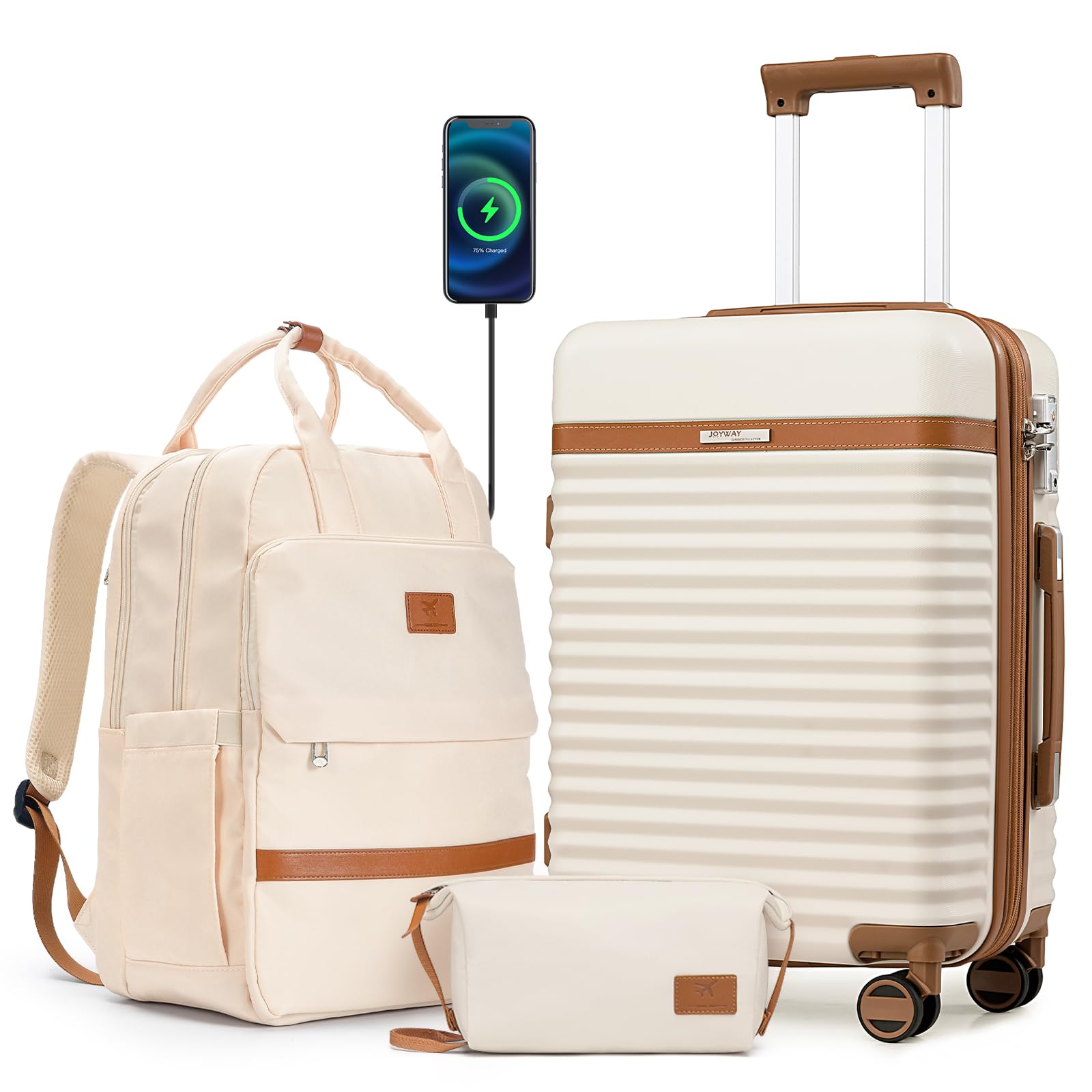 Amazon.com | Joyway Luggage Set 3 Piece Carry on Luggage Set, 20 Inch ...